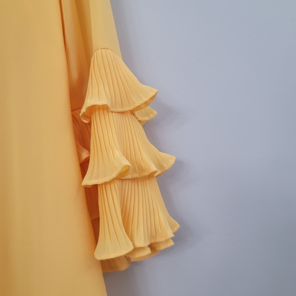 Vince Camuto | Dresses | Vince Camuto Womens Chiffon Float Shift Yellow ...